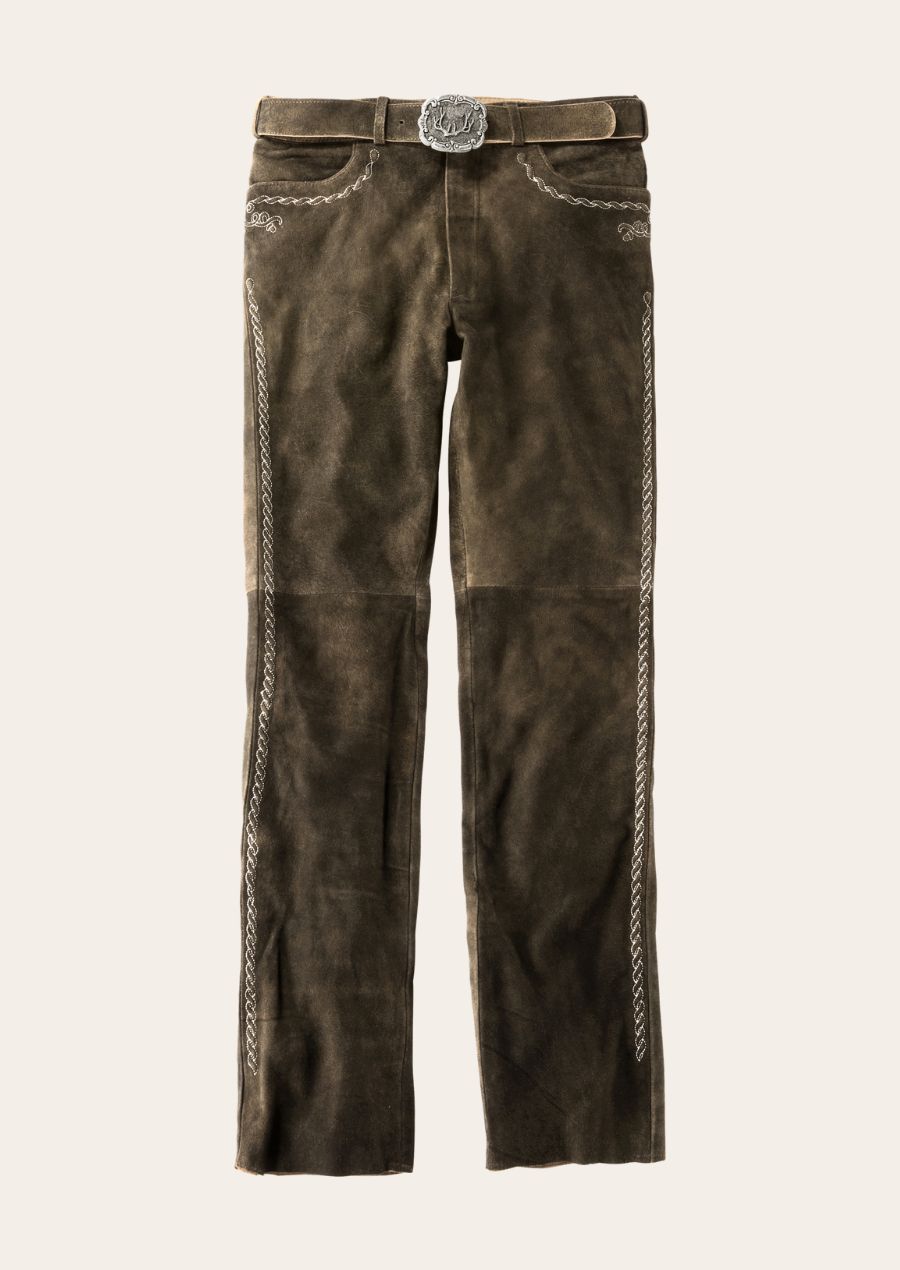 Luxury German Lederhosen – Classic Suede Oktoberfest Pants – German Outfits
